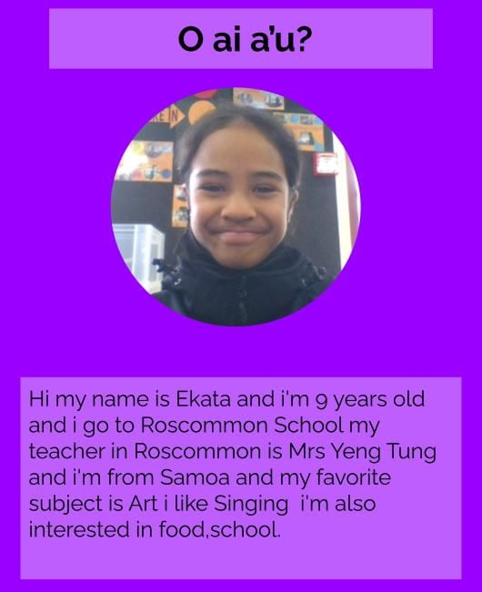 Potu Fa @ Roscommon School | Talofa lava, we are a group of Year 4 & 5 ...